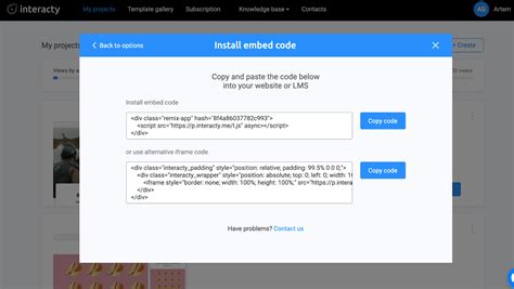 Integración de la API de JavaScript Interacty Help Center