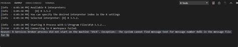 connecting to r workspace failed · issue 4357 · microsoft rtvs · github