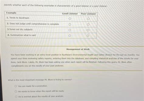 Solved Identify Whether Each Of The Following Examples Is