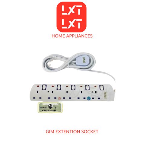 💯 Ready Stock Gim Sirim Surge Protector Trailing Socket Portable Extension Plug Extension Socket