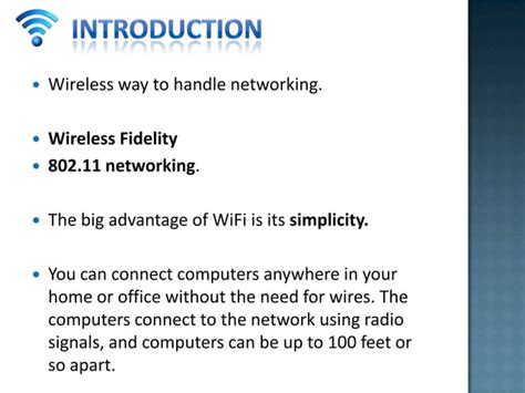 WIFI Introduction PART I PPT