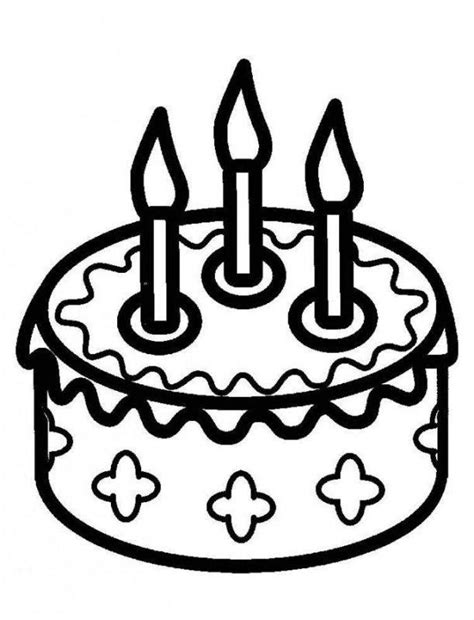 Раскраска Торт черно белая картинка распечатать или раскрасить онлайн