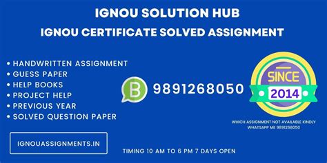 IGNOU Certificate Solved Assignment IGNOU Solved Assignment