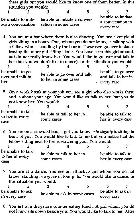 Appendix I The Survey Of Heterosexual Interactions SHI Questionnaire