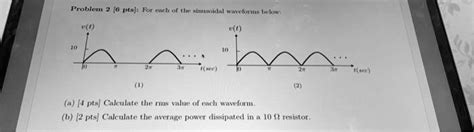 Solved Problem 2 6 Pts For Each Of The Sinusoidal Waveforms Below