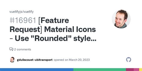 Feature Request Material Icons Use Rounded Style Globally · Issue
