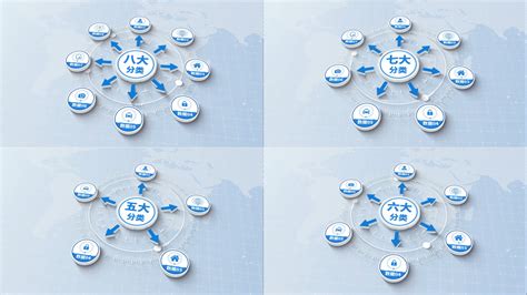 简约明亮科技文字数据项目架构分类展示模板 Ae模板下载