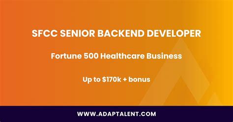 Adapt Talent On Linkedin 💥current Vacancy💥 Sfcc Senior Backend Developer Fortune 500 Healthcare