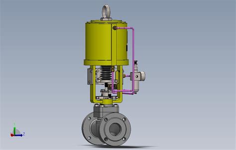气动调节阀 模型图纸下载 懒石网