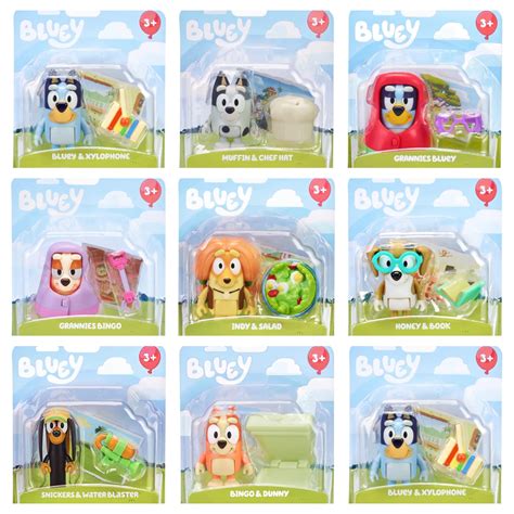 Bluey Mini Figure Grannies Bingo Bluey Mackenzie Bluey Figure 3 Pack