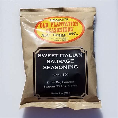 Case Of 24 Ac Leggs Sweet Italian Sausage Seasoning Blend 101 Rdm