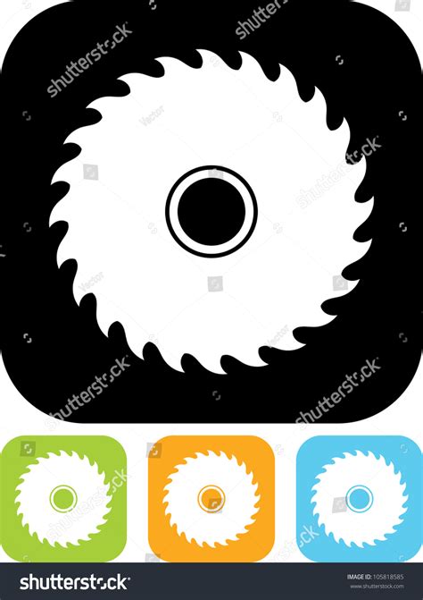 Saw Wheel Vector Icon Isolated Stock Vector Royalty Free 105818585
