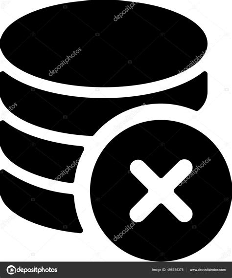 Database Remove Raid Icon Solid Style Stock Vector By ©iconfinder 496755376