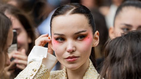 Dove Cameron Looks Unrecognizable With A Dip Dyed Yellow Bob And Bangs — See Photos Allure