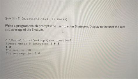 Solved Question 2 Question2java 10 Marks Write A