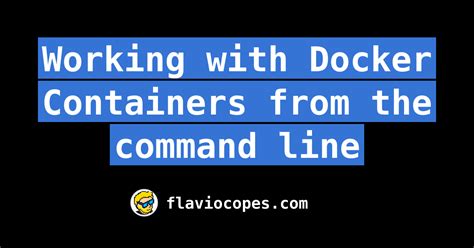 Working With Docker Containers From The Command Line