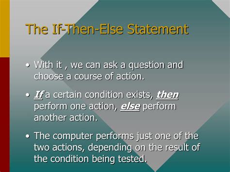 PPT The If Then Else Statement Using C PowerPoint Presentation Free Download ID 3140028
