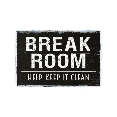 Clean Breakroom Signs Etsy