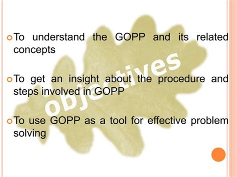 Goal Oriented Project Planning For Effective Problem Solving By Vinay Pptx Business