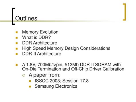 Ppt Ddr Sdram Powerpoint Presentation Free Download Id1279881