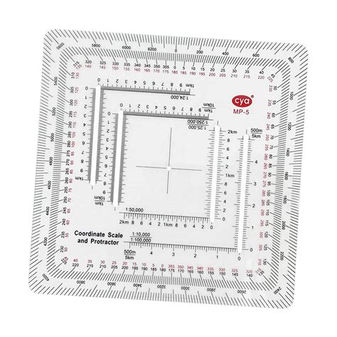 Perfeclan Land Navigation Protractor Map Protractor Topographic Map