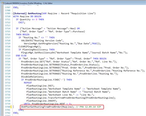 Eventrequest Codeunit 99000854 Function Getrouting · Issue 2545