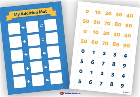 My Addition Mat K 3 Teacher Resources