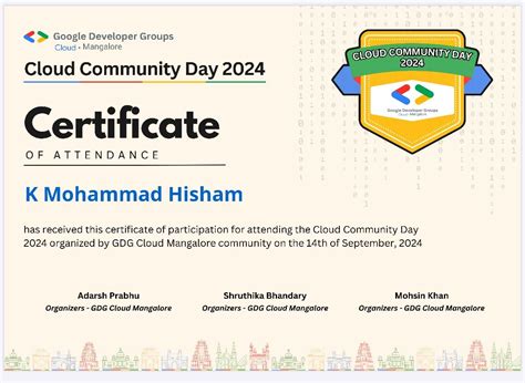 Mohammad Hisham On Linkedin Cloudcommunity Gdgmangalore