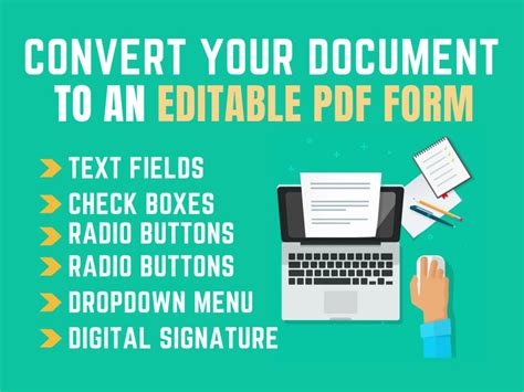 convert your document to an editable pdf fillable form upwork