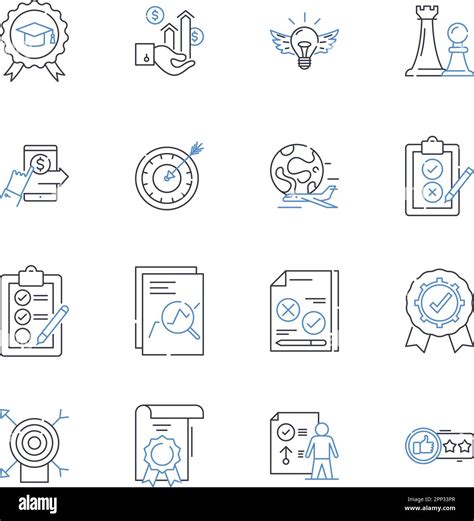 Advertising Business Line Icons Collection Marketing Branding