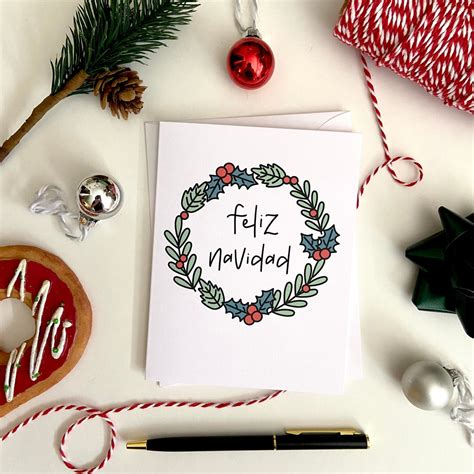 Feliz Navidad Card Navidad Card Greeting Cards In Spanish Latino