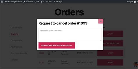 Php Add Cancel Button On My Account Orders List Using Woo Cancel For