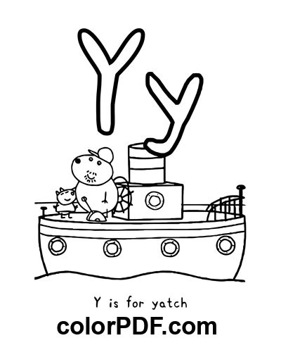 Letter Y Peppa Pig Coloring Pages And Books In Pdf