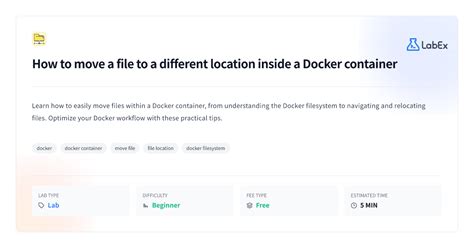 how to move a file to a different location inside a docker container labex