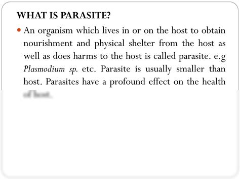 Solution Introduction To Parasitology Types Features Stages Studypool