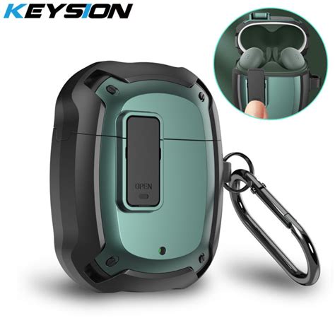 KEYSION Bluetooth Earphone Case For Google Pixel Buds Silicone PC With Switch Hook Shockproof