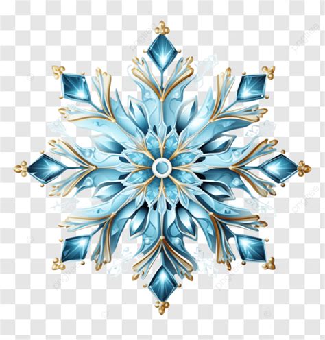 Beautiful Frozen Snowflake With Detailed Patterns Blueicecrystal Wintersnowflake