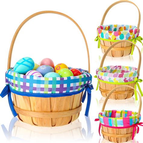 Fun Express 12 Pcs Bamboo Easter Baskets Large Solid
