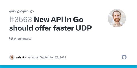 New Api In Go Should Offer Faster Udp · Issue 3563 · Quic Goquic Go