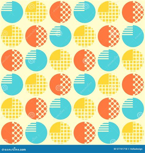 Abstract Seamless Pattern With Geometrical Objects Stock Vector