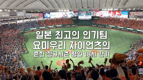 평일에도 만원 관중 일본의 야구 성지 도쿄돔 요미우리 자이언츠 Vs 요코하마 베이스타즈 Youtube