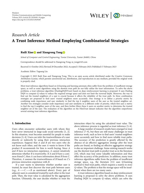 pdf a trust inference method employing combinatorial strategies