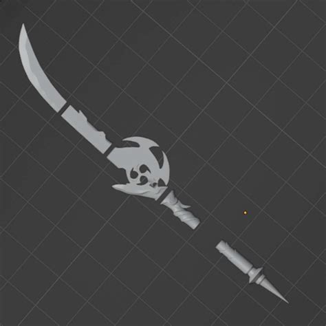 🌩️ Genshin Impact Engulfing Lightning Raiden Shogun Spear Polearm・ Stl File For ・cults