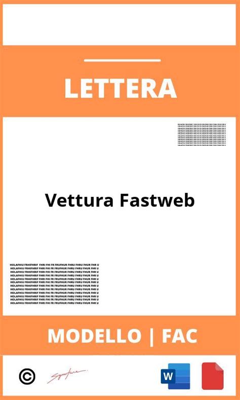 Lettera Di Vettura Fastweb