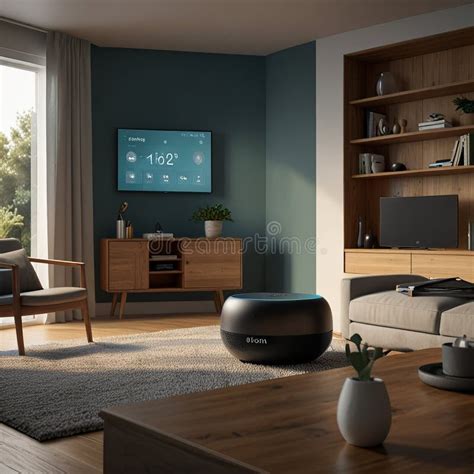 Close Up On A Home Automated System Controller Stock Illustration Illustration Of Floor