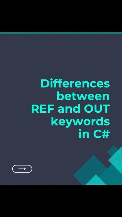 Ref Vs Out In C 🔄 Programming Coding Shorts Trending Interview Csharp Viral Shorts