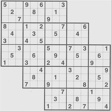 Free Printable Sudoku And Samurai Puzzles