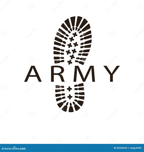 Army Boot Print Clipart