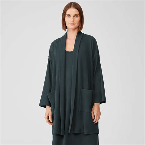 Cozy Organic Cotton Thermal Sleep Cardigan Eileen Fisher