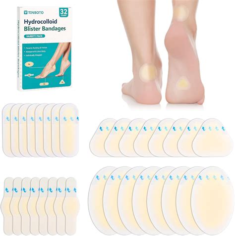 32pcs Hydrocolloid Blister Bandages For Feet Waterproof Hydrocolloid Bandages Gel